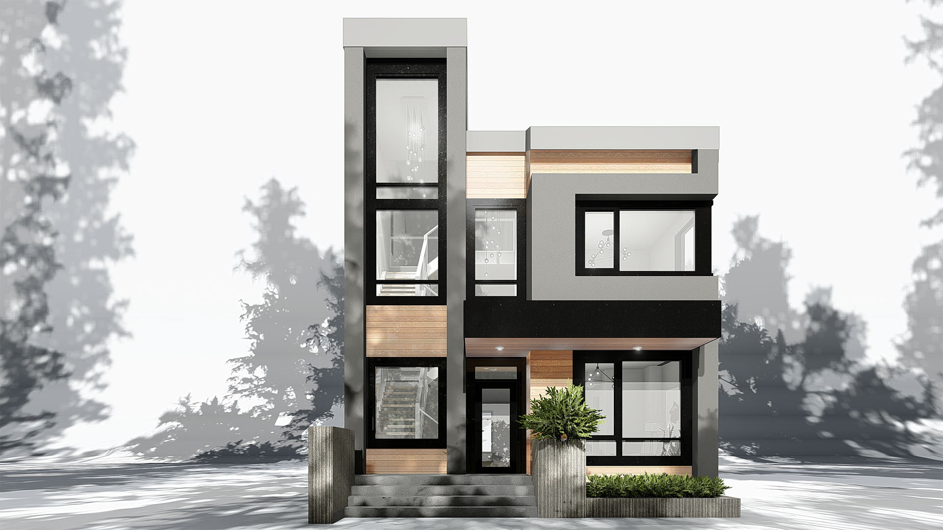 Skinny Infill Homes in Edmonton - The RENEW By Kanvi
